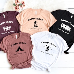 Camp Staff Matching Shirt, Personalized Summer Group Shirt, Custom ...