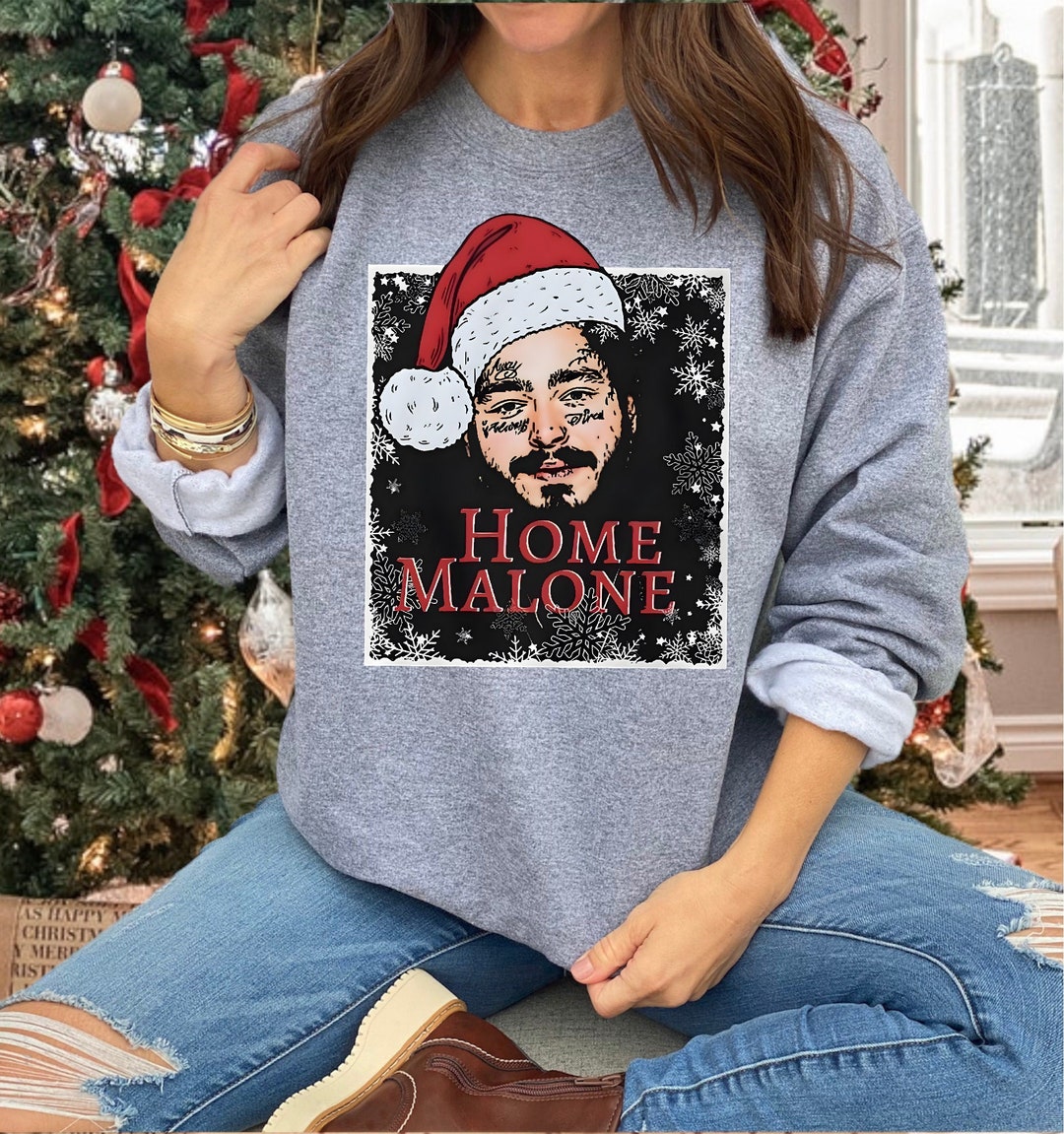 Home Malone Sweatshirt, Ugly Christmas Sweathirt, Funny Christmas ...