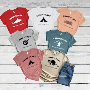 Camp Staff Matching Shirt, Personalized Summer Group Shirt, Custom ...