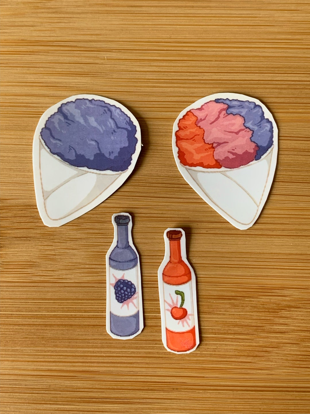 Snow Cone Mini Sticker Set - Etsy