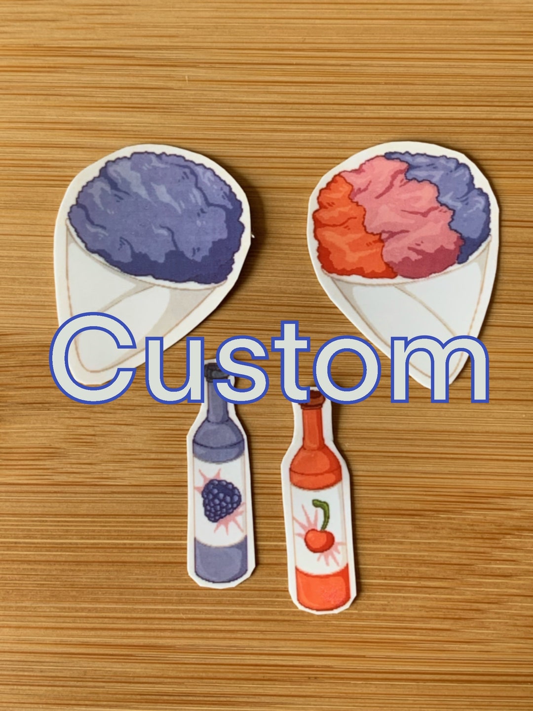 CUSTOM Snow Cone Mini Sticker Set - Etsy