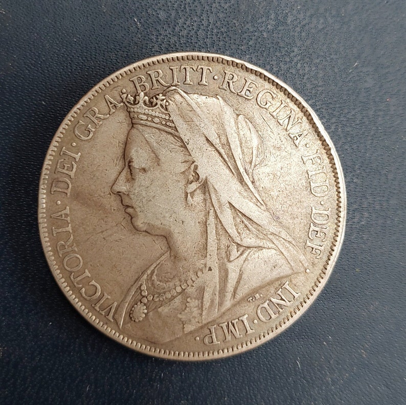 1900 British Queen Victoria Silver Crown Coin, Victorian, UK Coins - Etsy