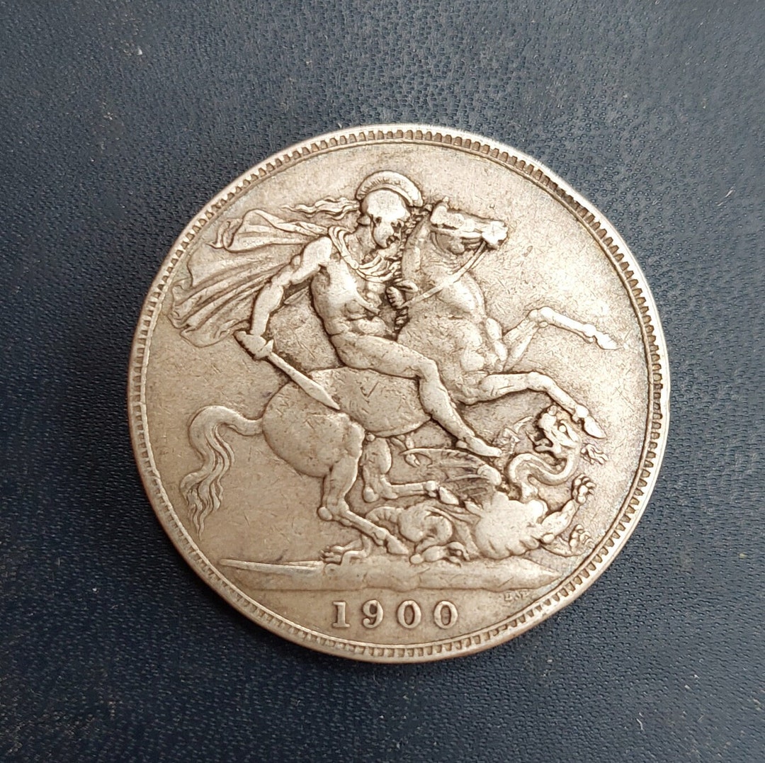 1900 British Queen Victoria Silver Crown Coin, Victorian, UK Coins - Etsy