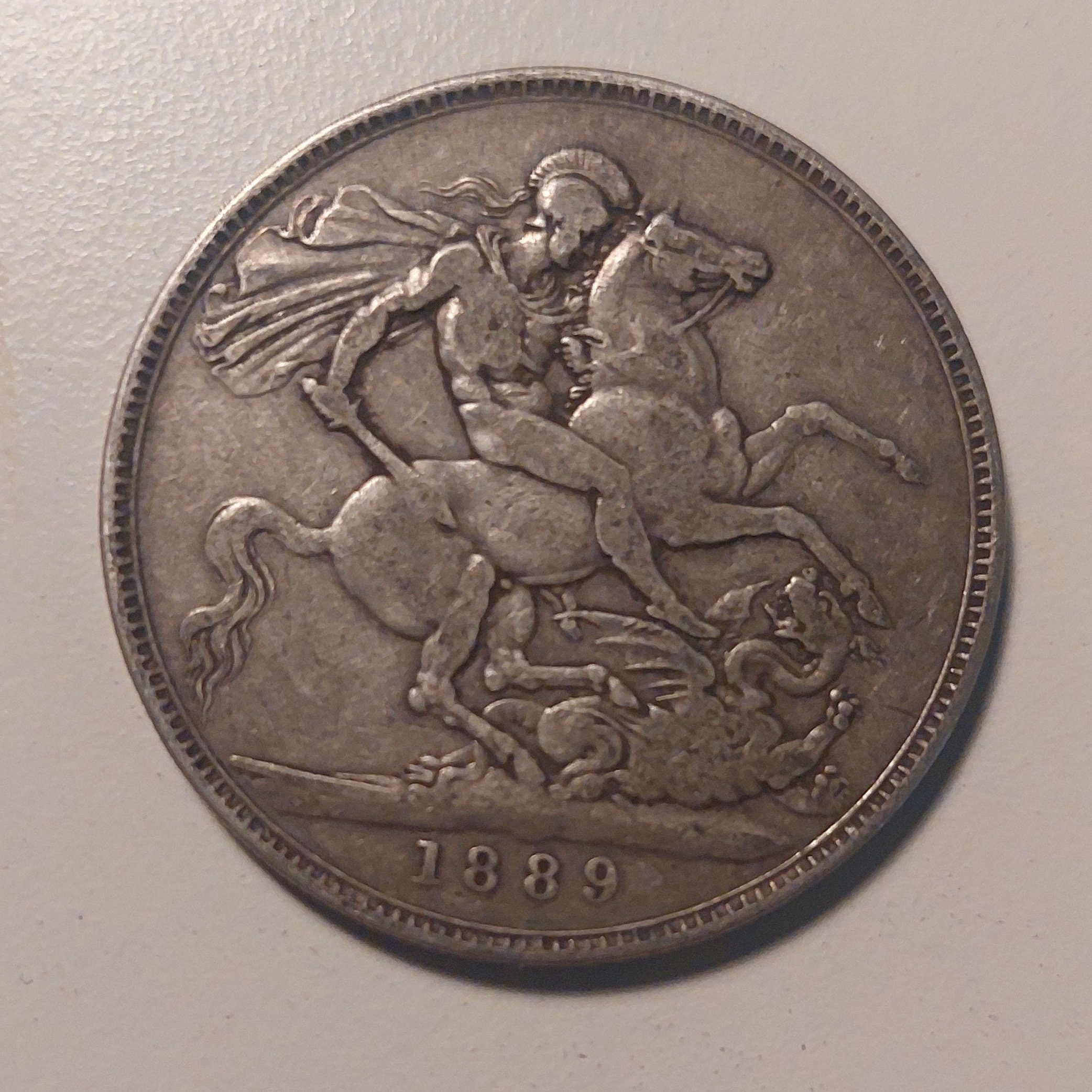 1889 British Queen Victoria Silver Crown Coin, Victorian, UK Coins - Etsy