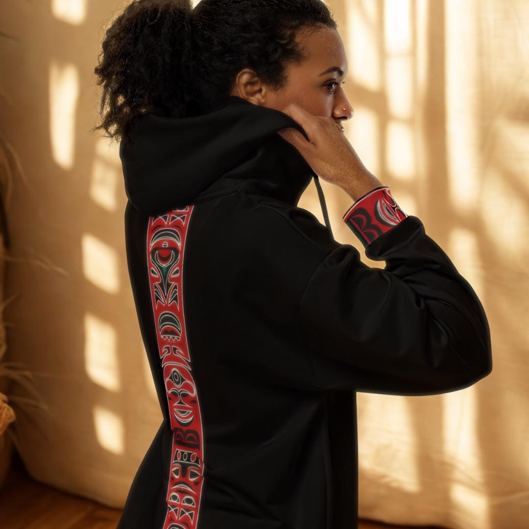 Haida Tlingit Art Unisex Zip-hoodie | Bear Totem Pole & Pacific ...