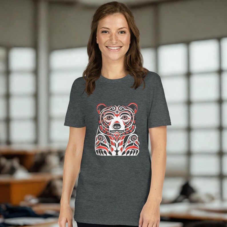 Haida Tlingit Art Unisex T-shirt - Bear Totem Pole & Pacific Northwest ...