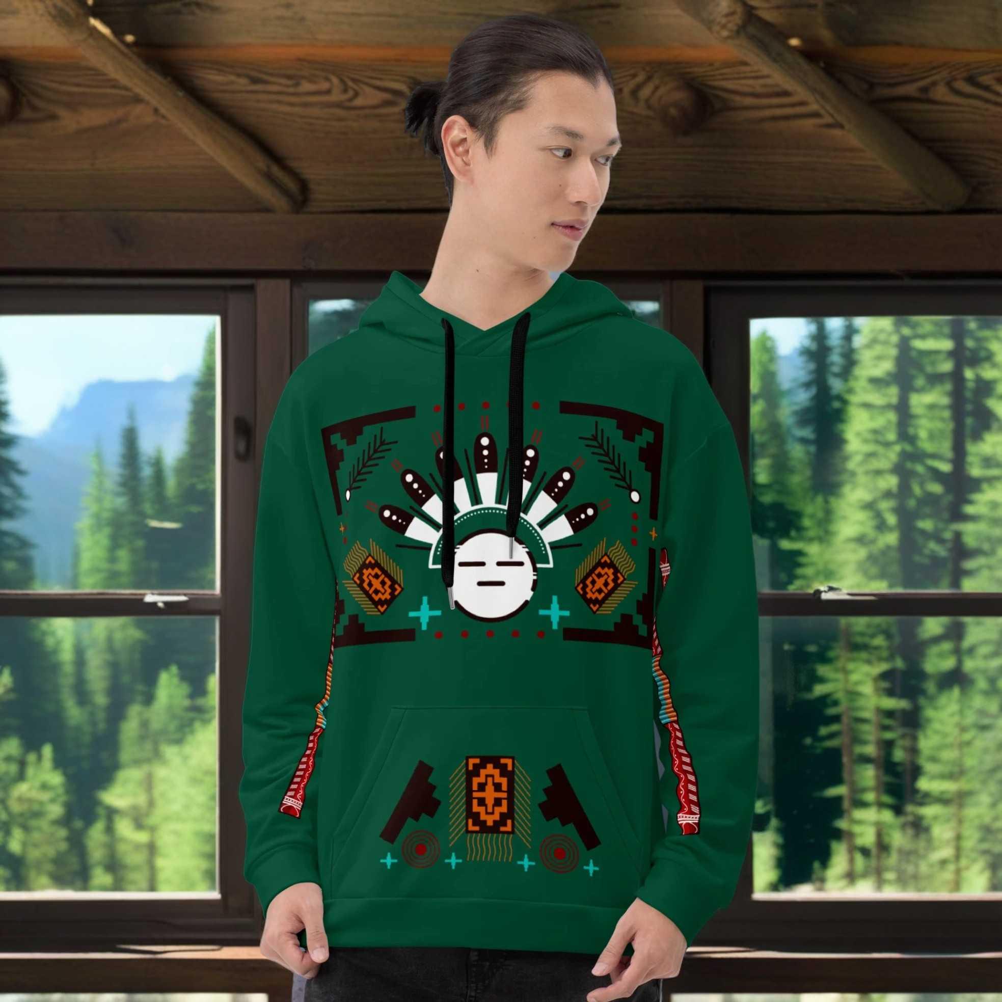 Navajo Hoodie Pretty Green