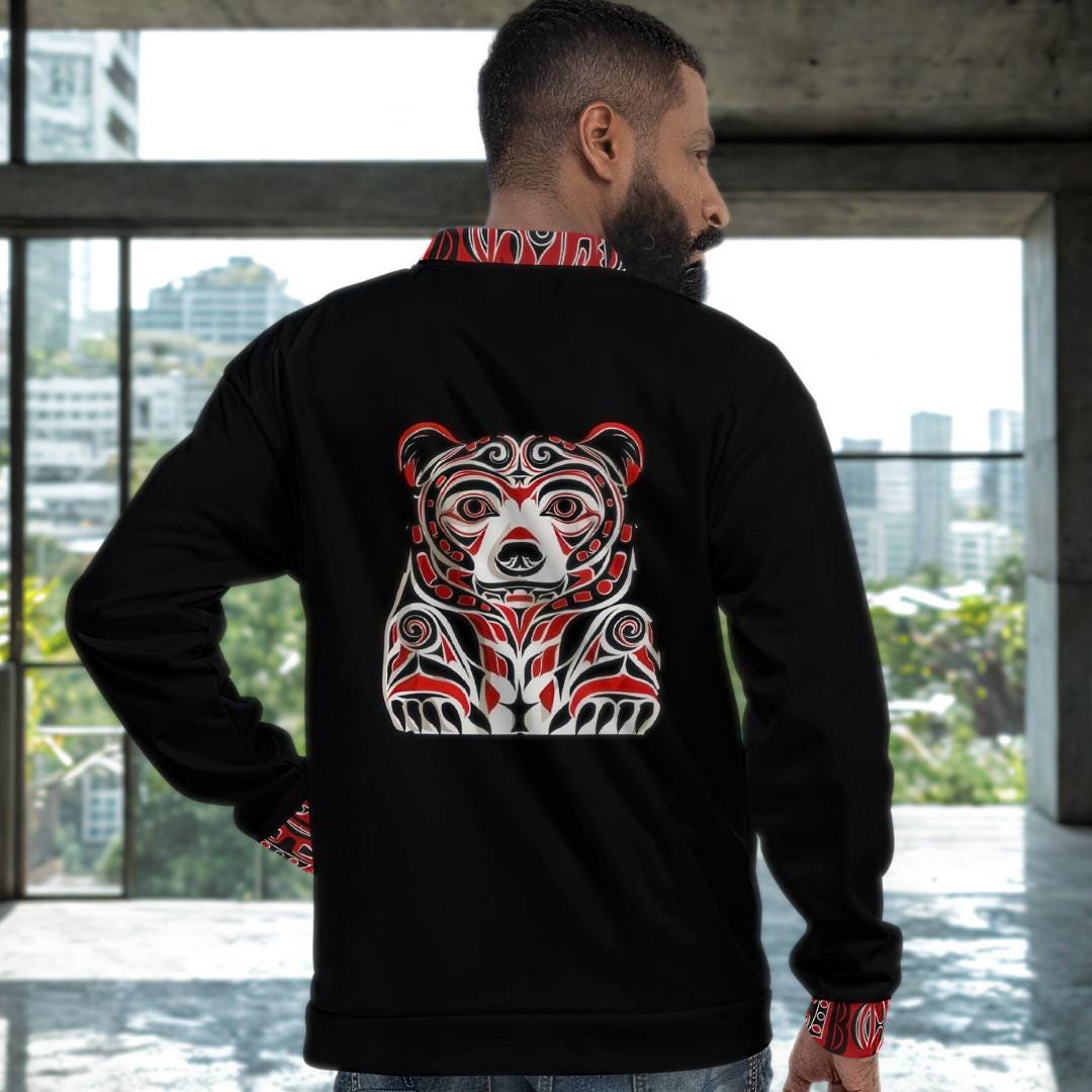 Haida Tlingit Art Unisex Bomber - Bear & Pacific Northwest Native ...