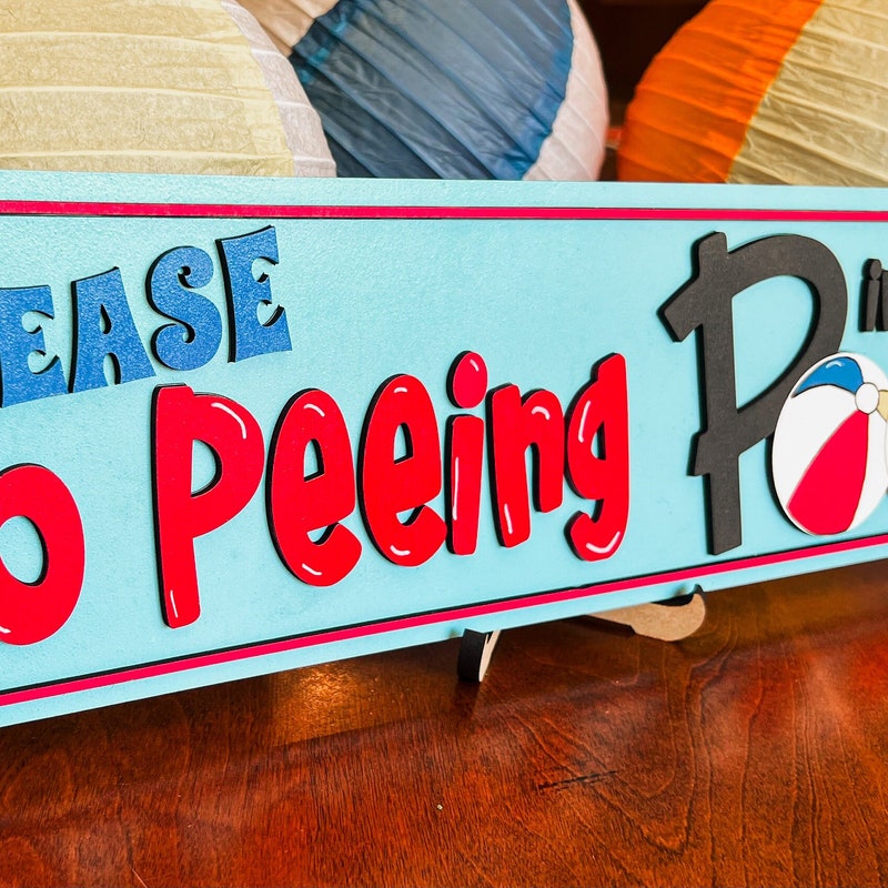 No Peeing in Pool - Etsy