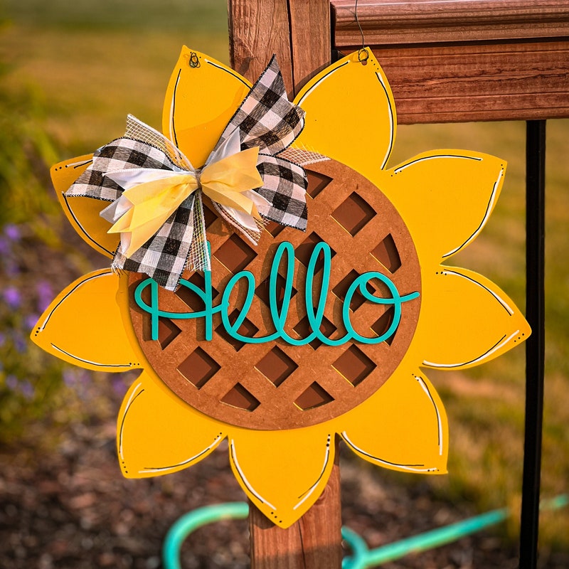 Sunflower Wood Sign - Etsy