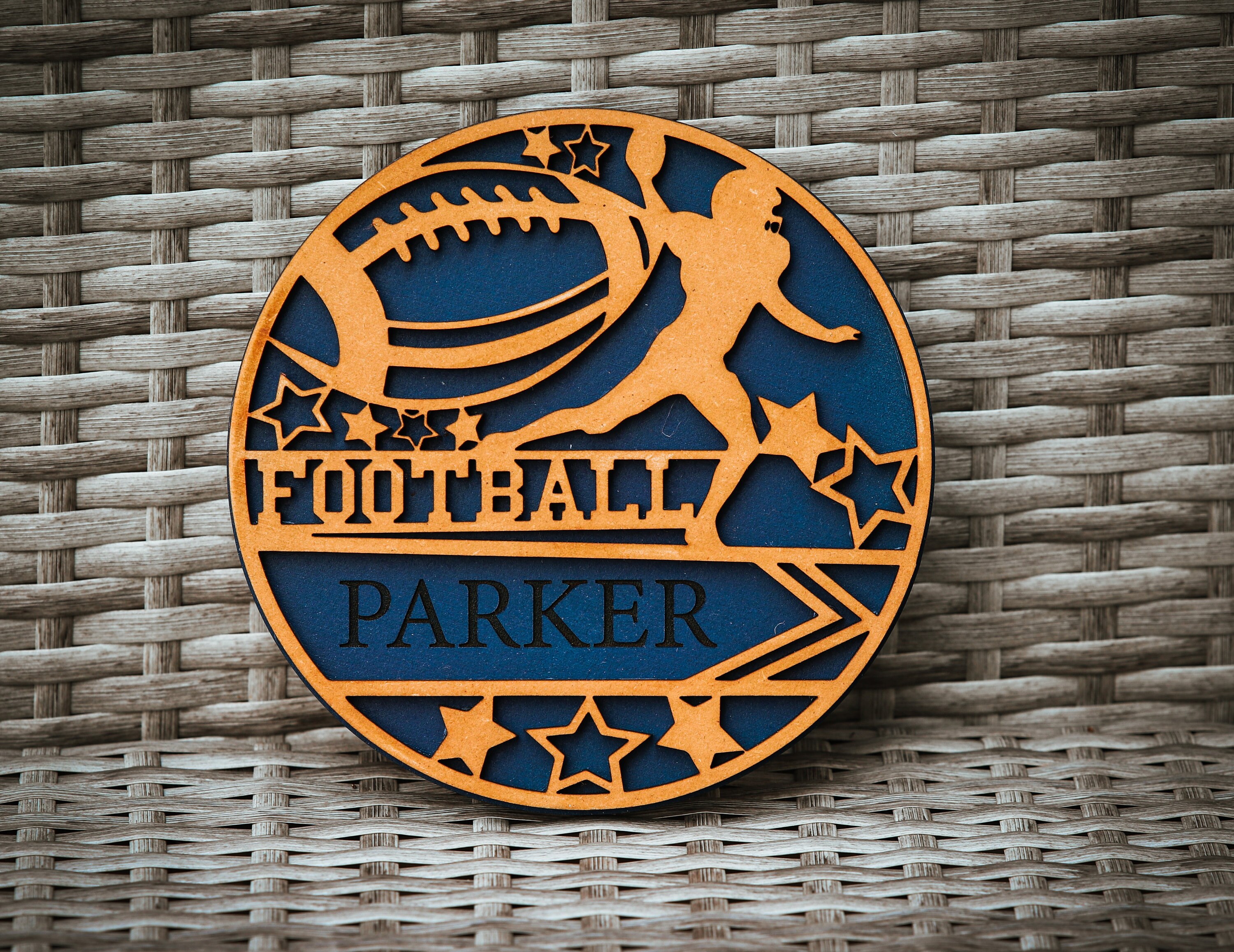 Personalized Football Sign, Wood Custom Football Sign, Custom Football ...