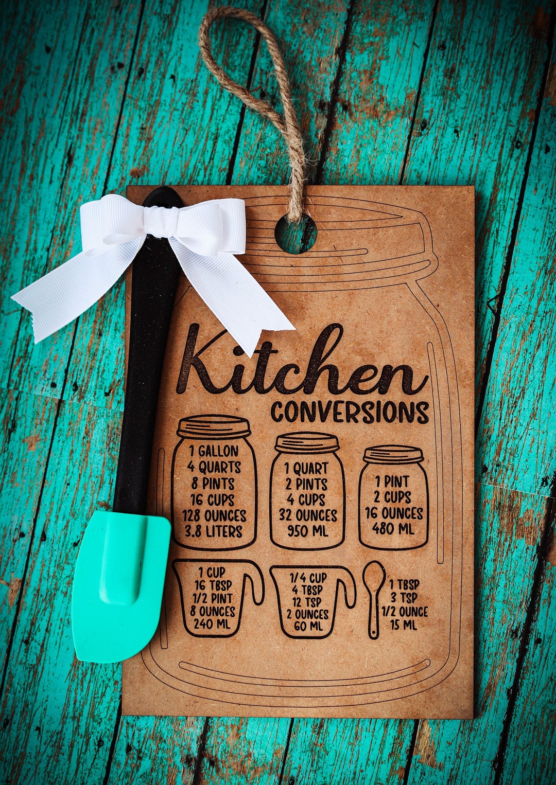 Farmhouse Kitchen Conversion Chart: Baking Measurements Wall Decor - Etsy
