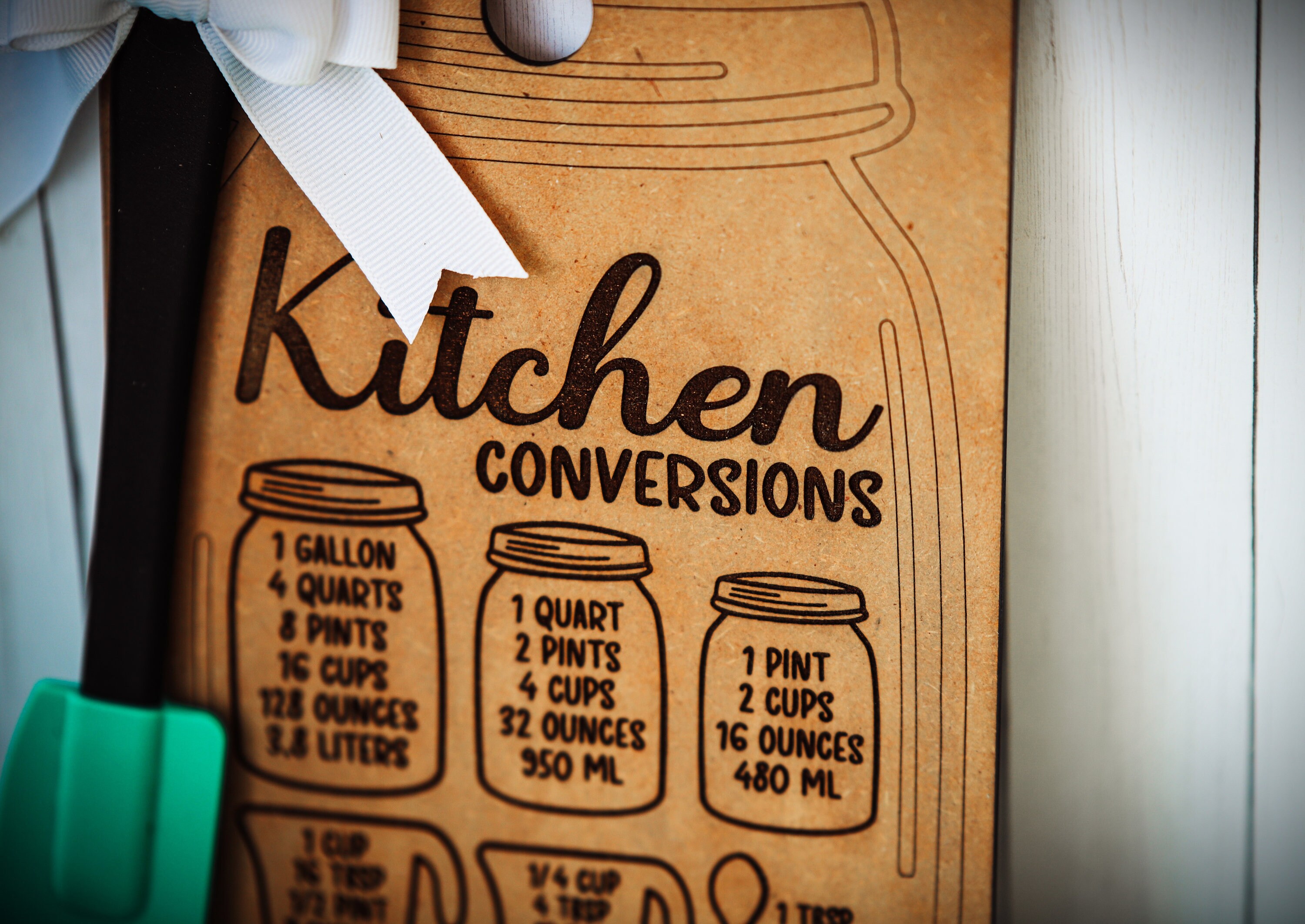 Farmhouse Kitchen Conversion Chart: Baking Measurements Wall Decor - Etsy