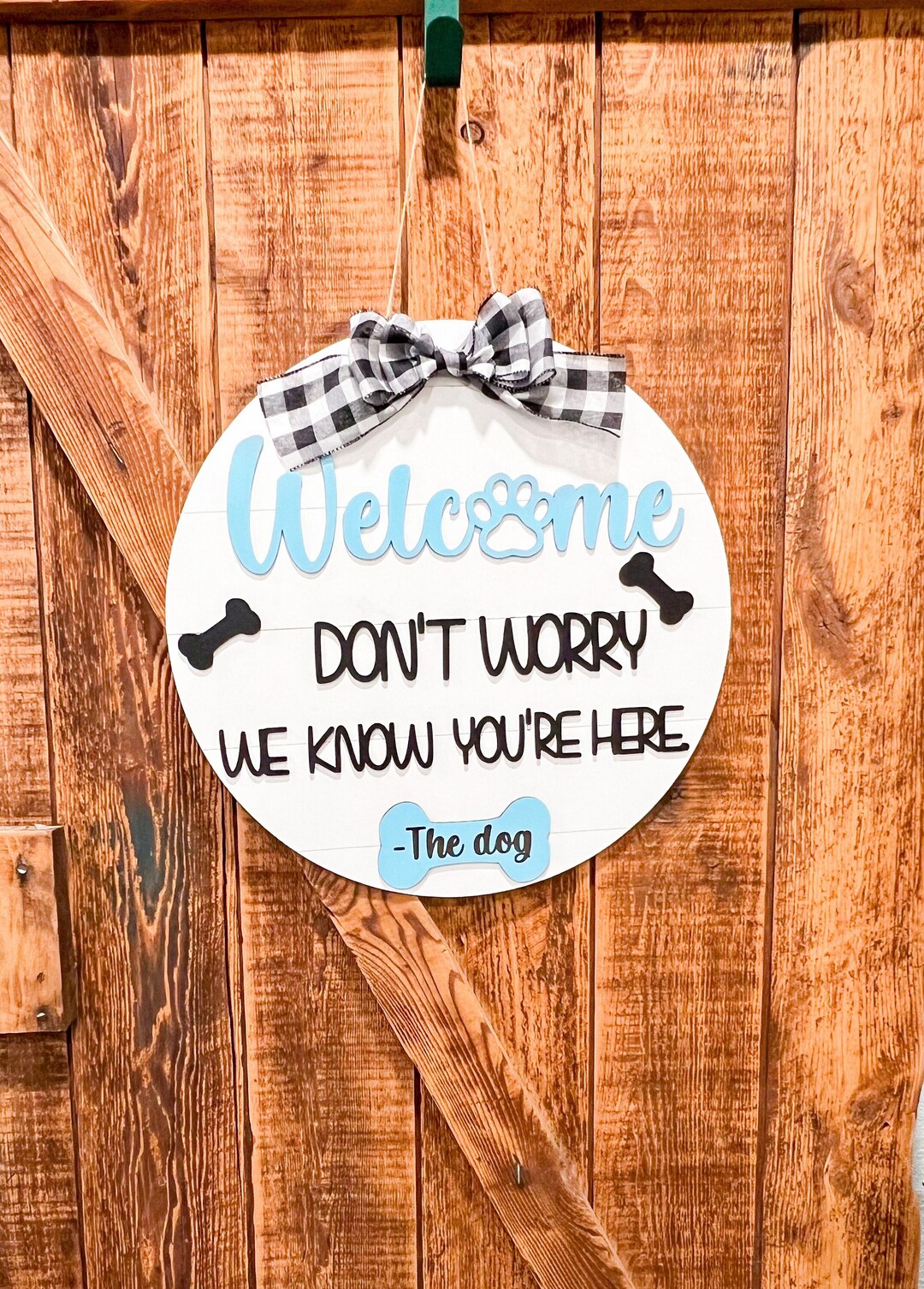 Dog Welcome Sign: Funny Pet Lover Home Decor (16 Inch) - Etsy