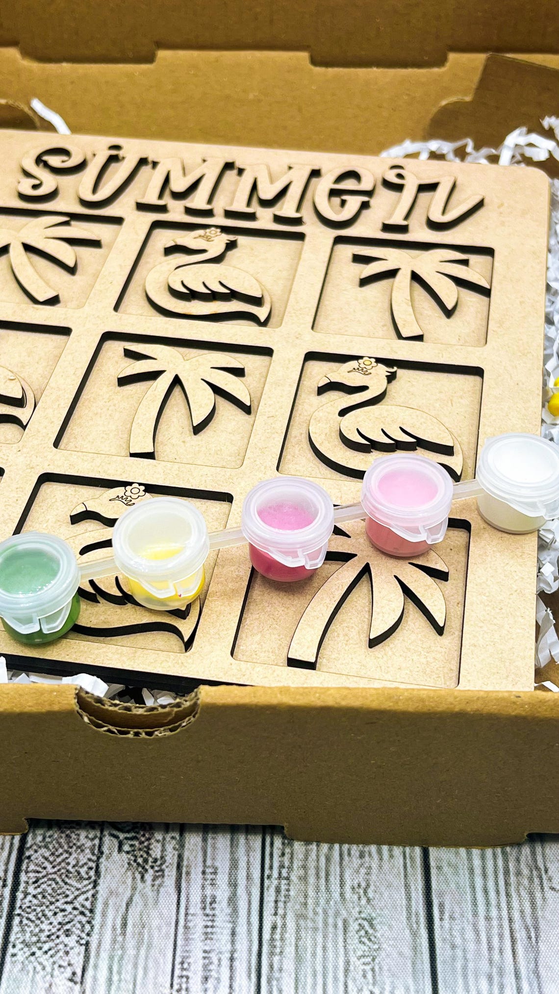 DIY Flamingo Tic Tac Toe Game: Wood Sign Paint Kit - Etsy