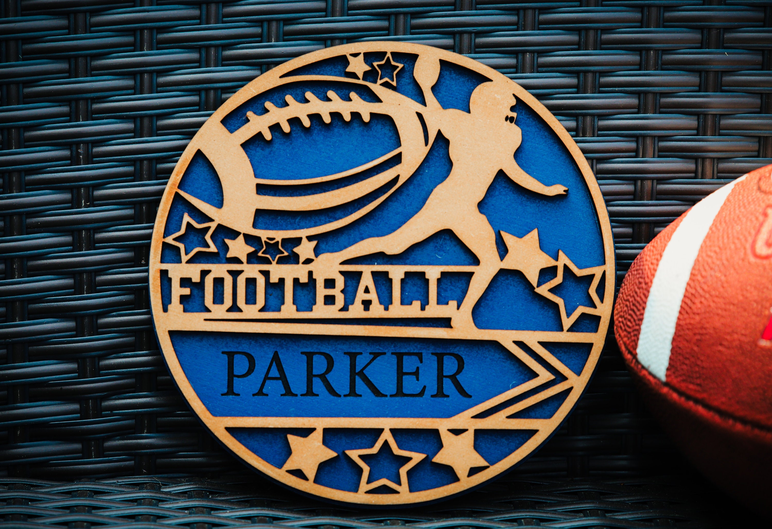 Personalized Football Sign, Wood Custom Football Sign, Custom Football ...