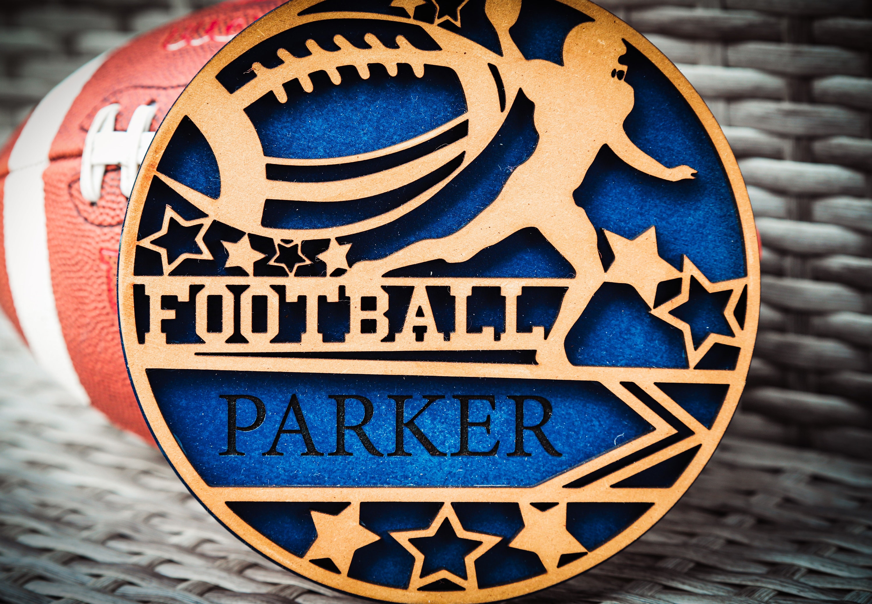 Personalized Football Sign, Wood Custom Football Sign, Custom Football ...