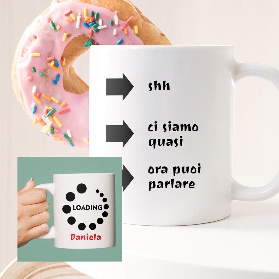 "shhh" Mug, Ceramic Mug 330 Ml Her/him - Etsy