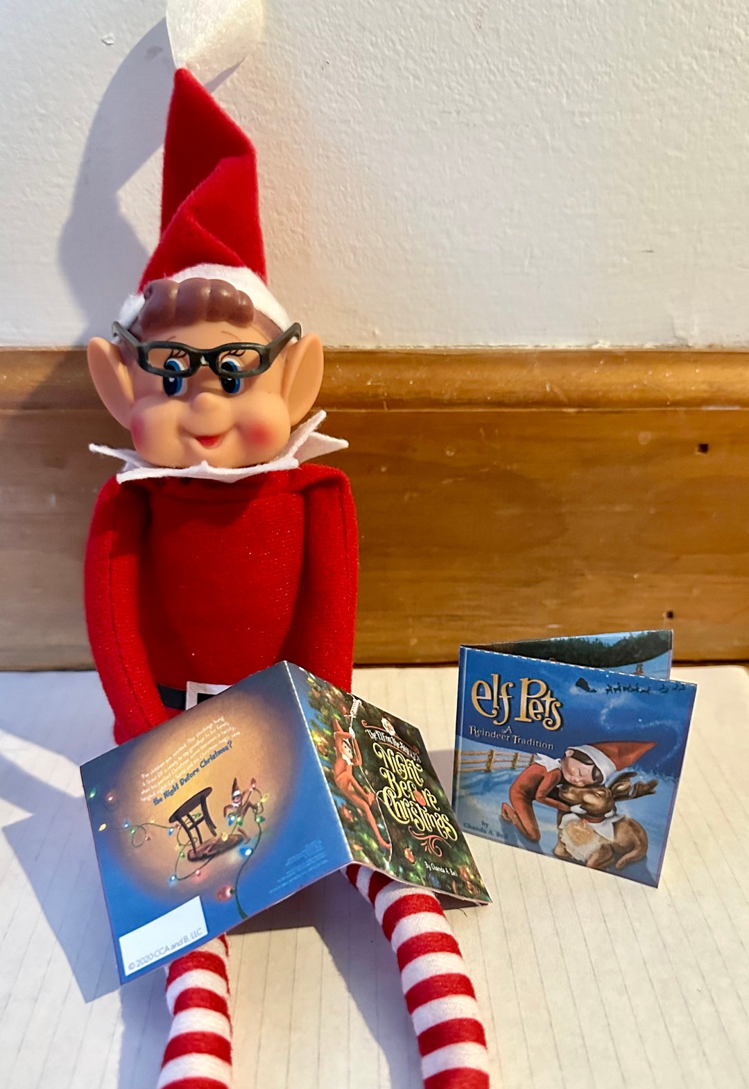 Elf Props Christmas Book and Glasses Elf Sized Elves Idea - Etsy