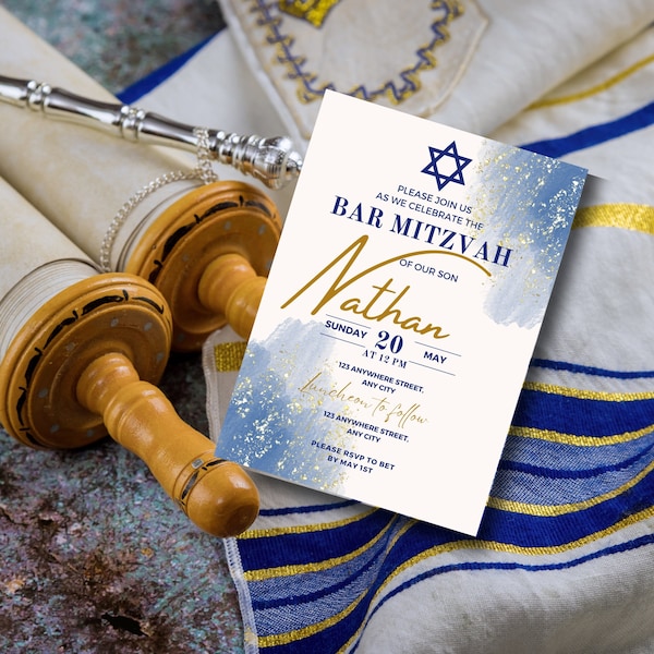 Bar Mitzvah Invitation - Etsy