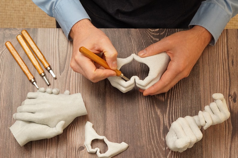 Limited Edition Cupped Hands Sculpture Art Hand Sculpture Trinket Dish ...