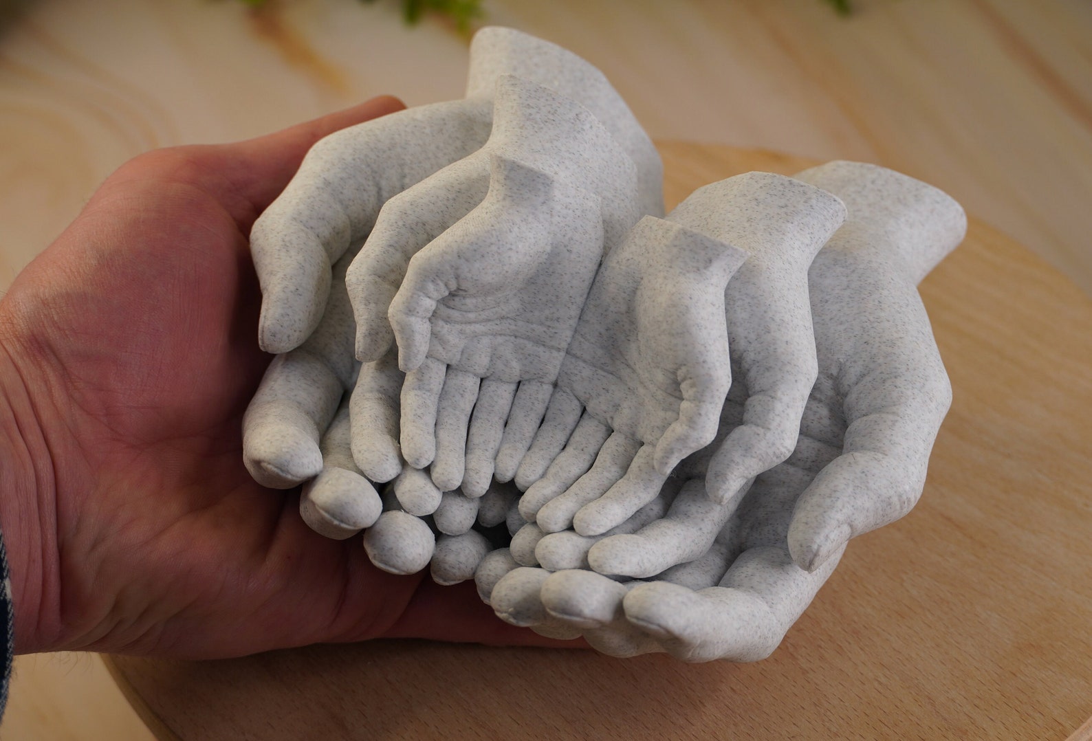 Limited Edition Cupped Hands Sculpture Art Hand Sculpture Trinket Dish ...