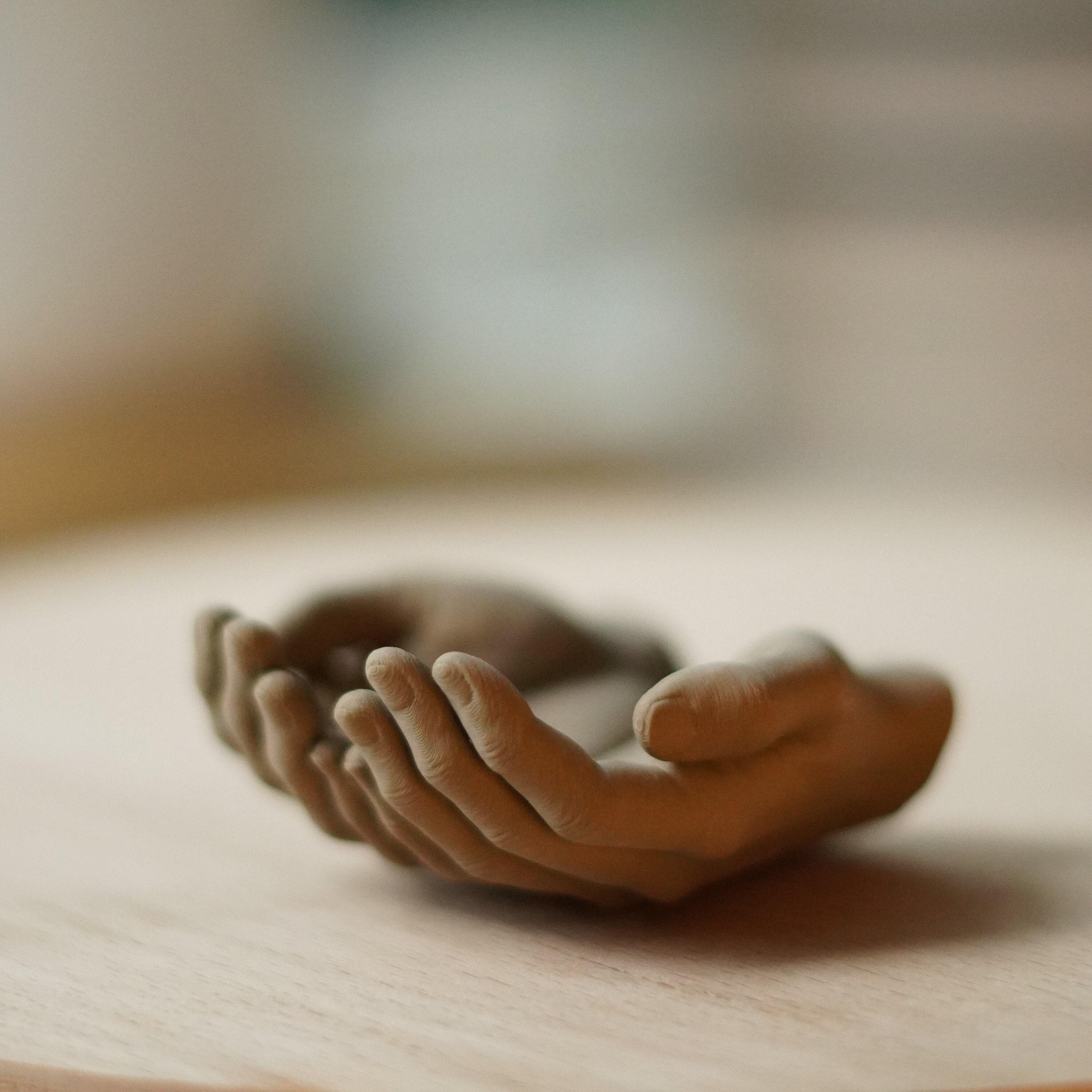 Limited Edition Cupped Hands Sculpture Art Hand Sculpture Trinket Dish ...