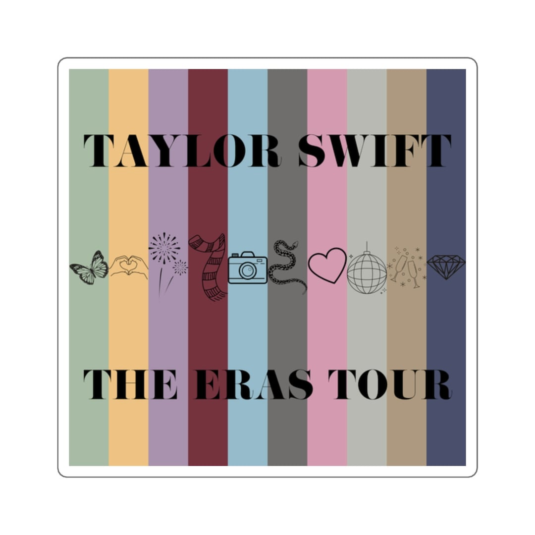 Taylor Swift the Eras Tour With Eras Icons Square Stickers - Etsy