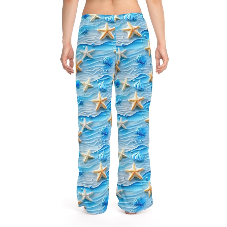 Women's Pajama Pants Blue Beach Shells Beach Pjs Beach Jammies Beach ...