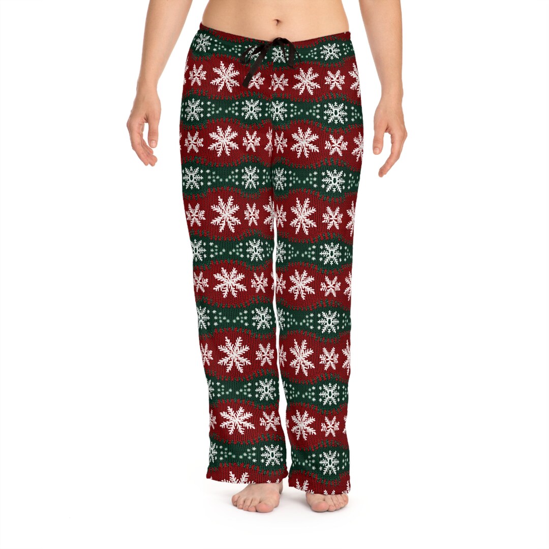 Christmas Pajama Pants for Women, Ugly Christmas Sweater Pajama Pants ...