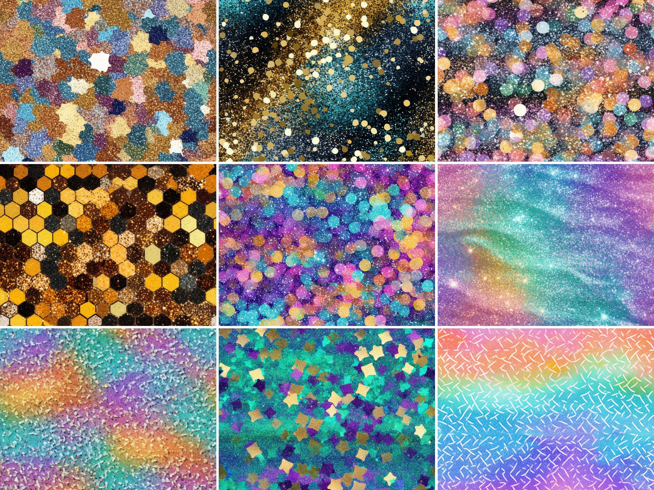 31 Seamless Glitter Digital Paper Pack, Scrapbook Paper, Repeating ...