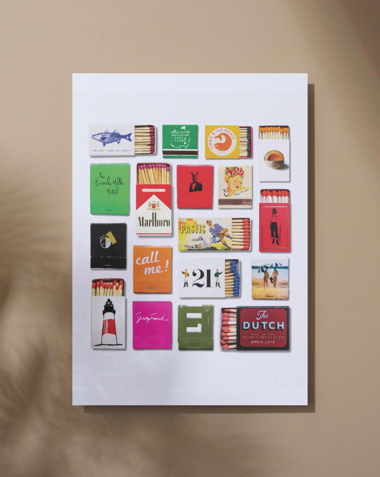 Vintage Matchbook Painting Wall Print - Etsy