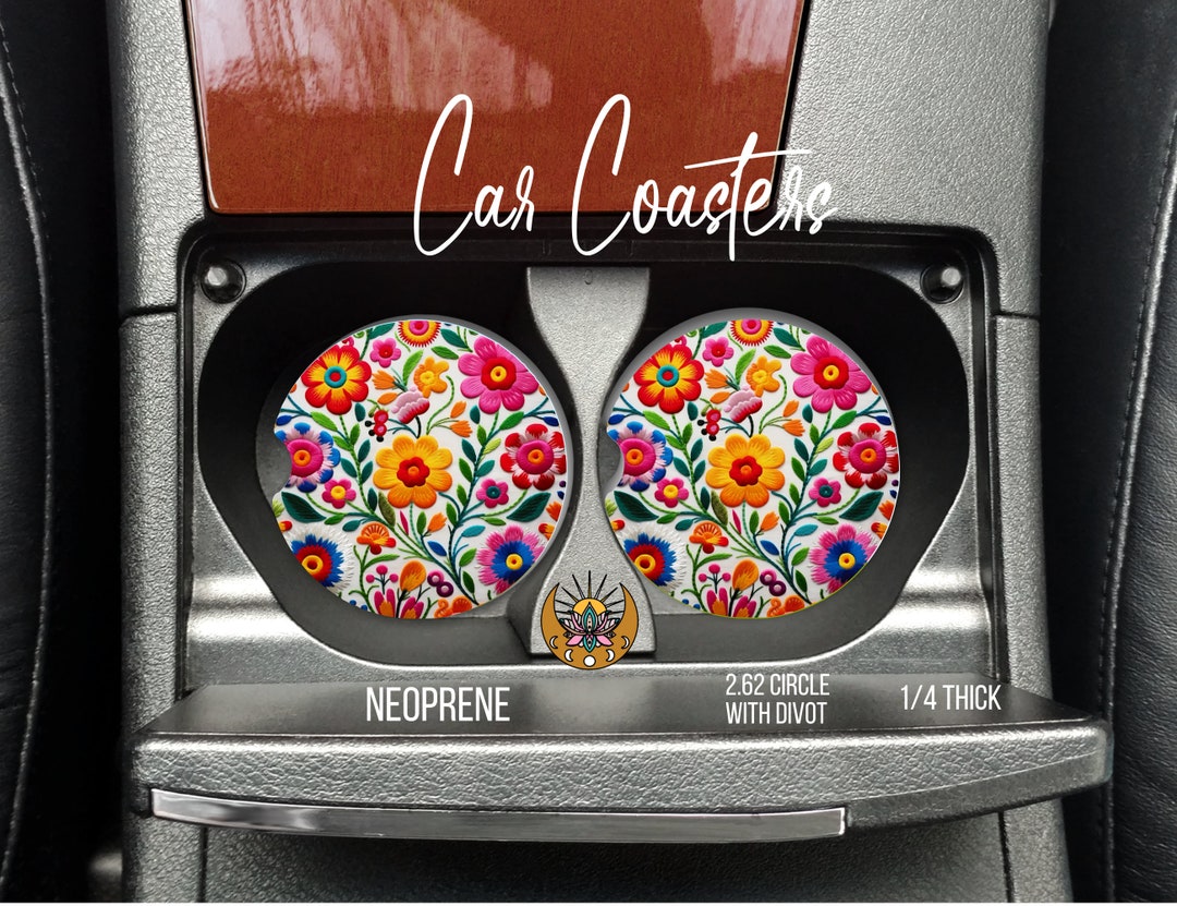 Embroidery, Mexican Car Coasters, Car Coaster, Car Accessories, Gifts ...