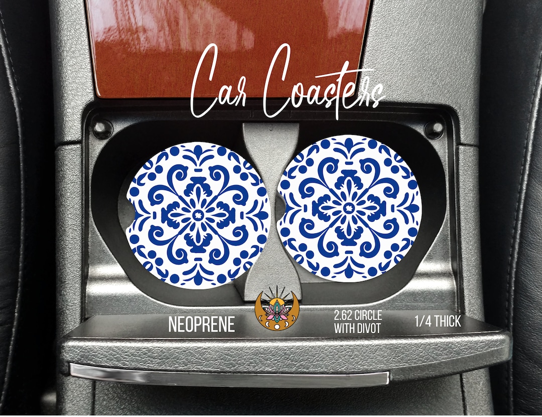 Talavera, Blue, Latina, Car Coasters, Car Coaster, Car Accessories ...