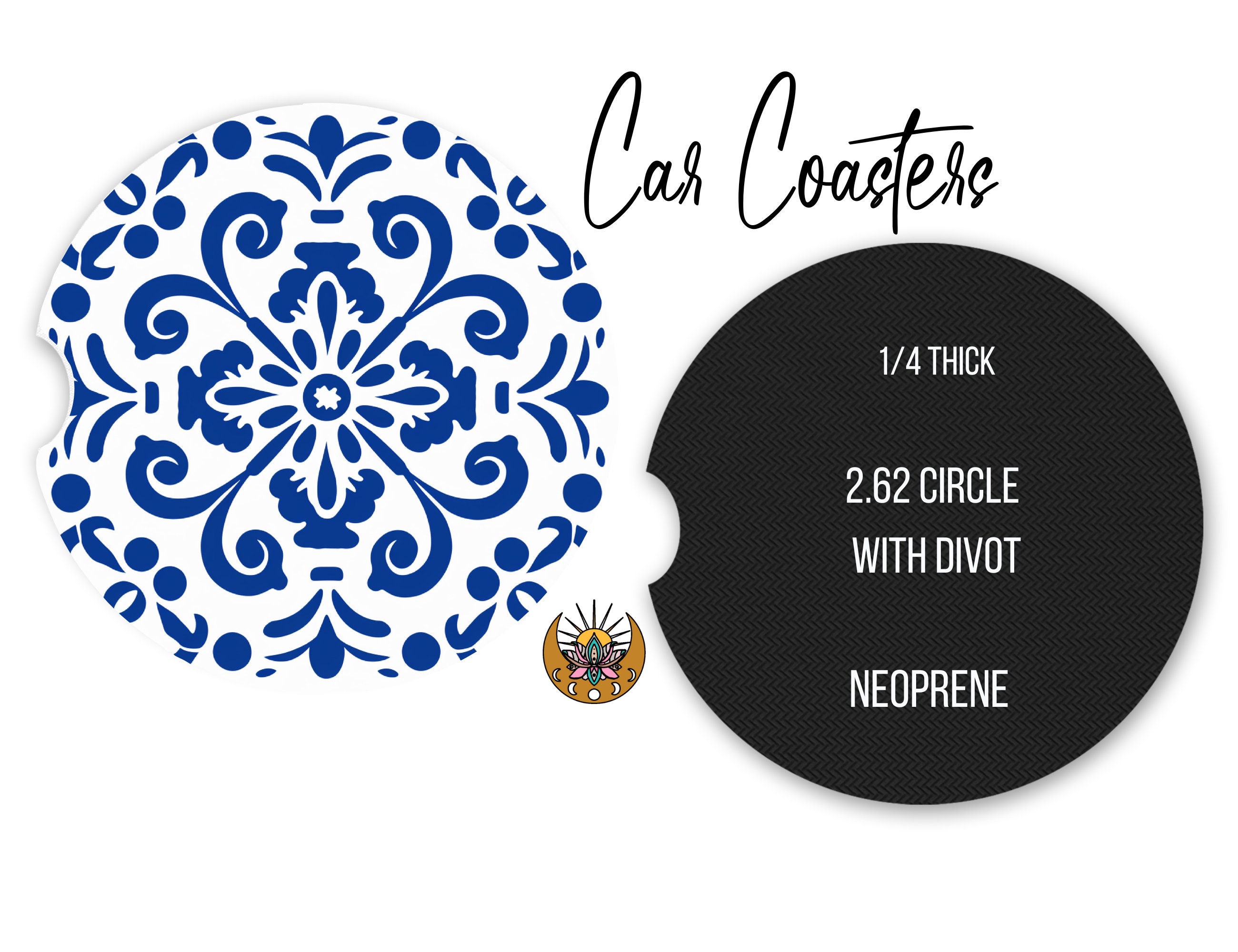 Talavera Car Coaster-funny Latina Gift- Spanglish Car Accessories-blue ...