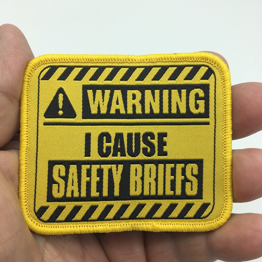 Funny Warning I Cause Safety Briefs Embroidered Hook and Loop Morale Patch Free Usa Shipping ...