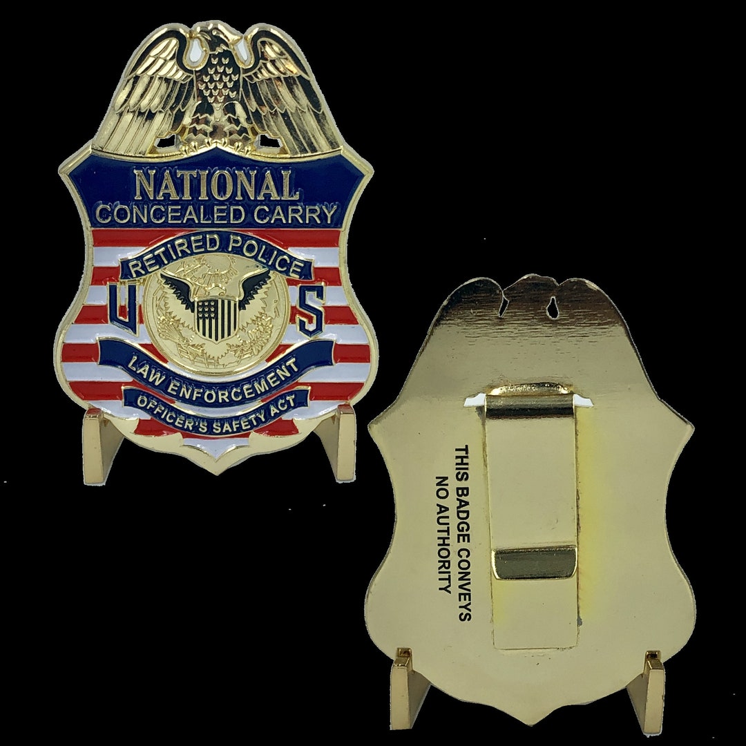 National Concealed Carry Retired Police Badge LEOSA F-019 - Etsy