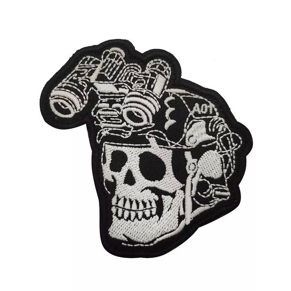 Embroidered Skull Patch - Etsy