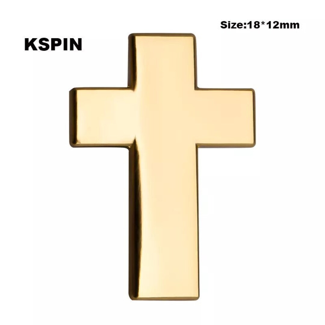 Simple Gold Christian Cross Lapel Pin Free Usa Shipping Ships Free From ...