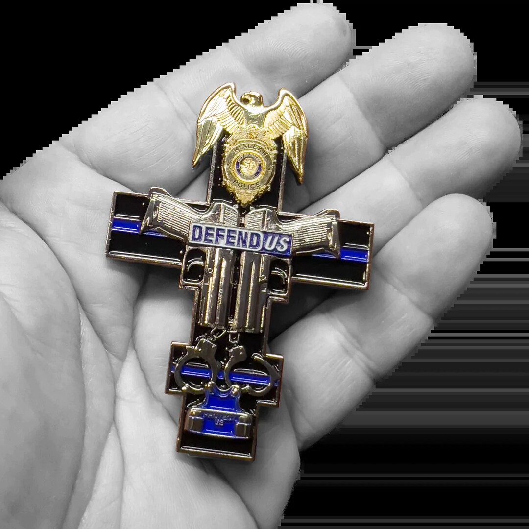 Hialeah Police Department Thin Blue Line St. Michael Cross - Etsy