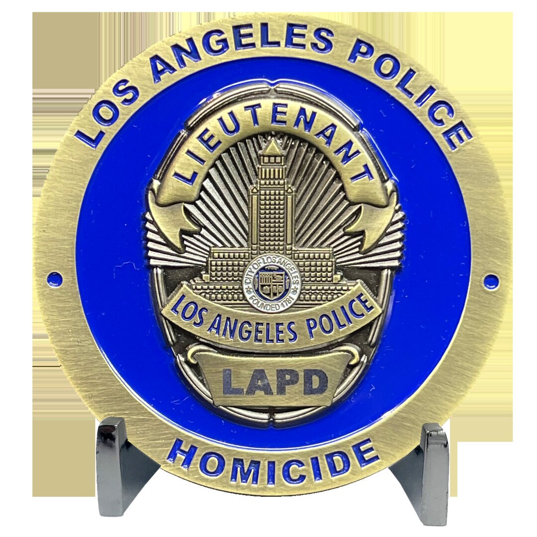 LAPD Thin Blue Line Challenge Coin Los Angeles Police - Etsy