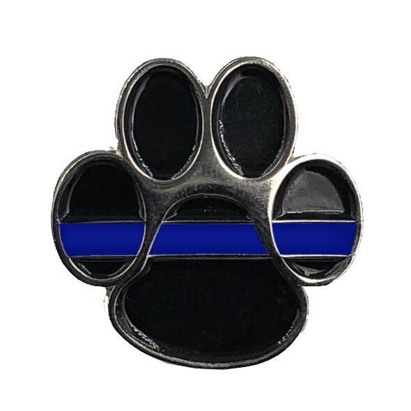 K9 Paw Thin Blue Line Canine Lapel Pin CL5-003 ZQ-104 - Etsy