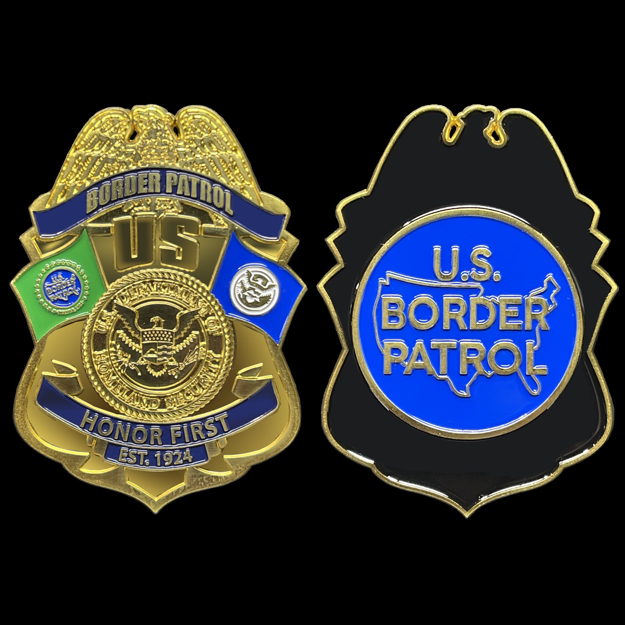 CBP Border Patrol Full Size BPA Honor First Challenge Coin - Etsy