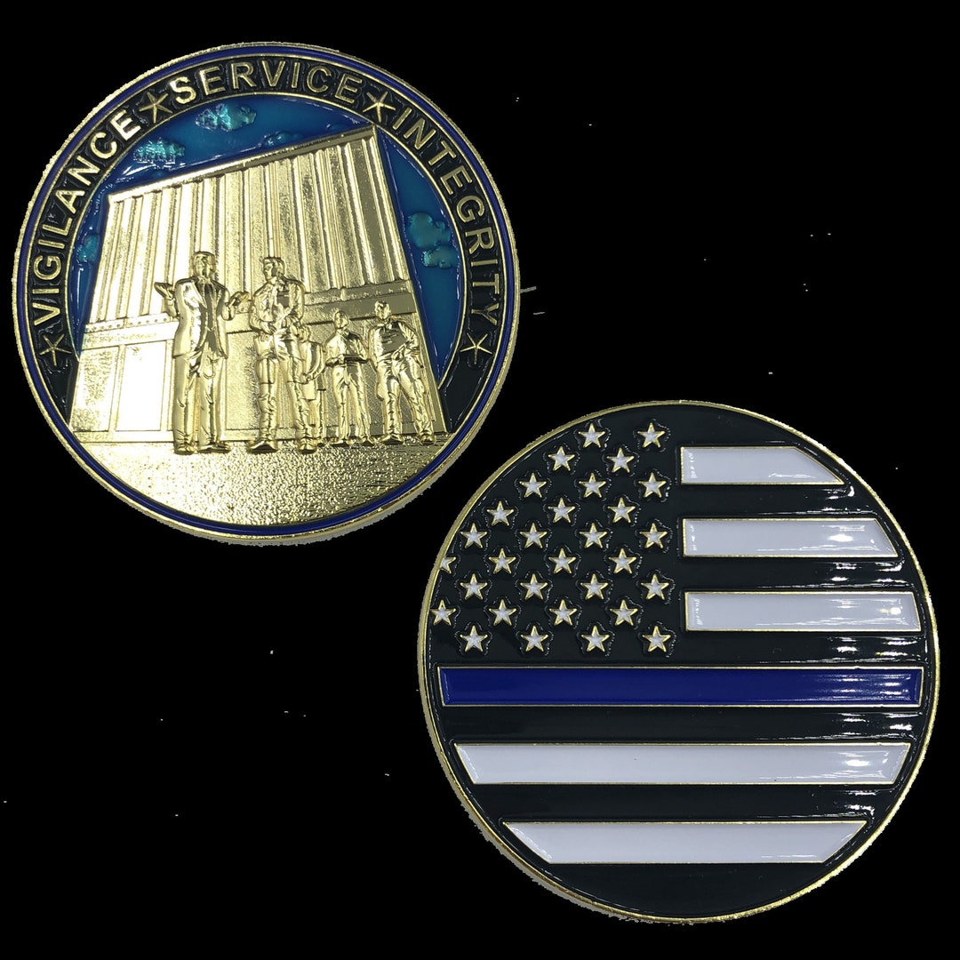 Thin Blue Line Trump MAGA at the Wall CBP Challenge Coin J-016 - Etsy