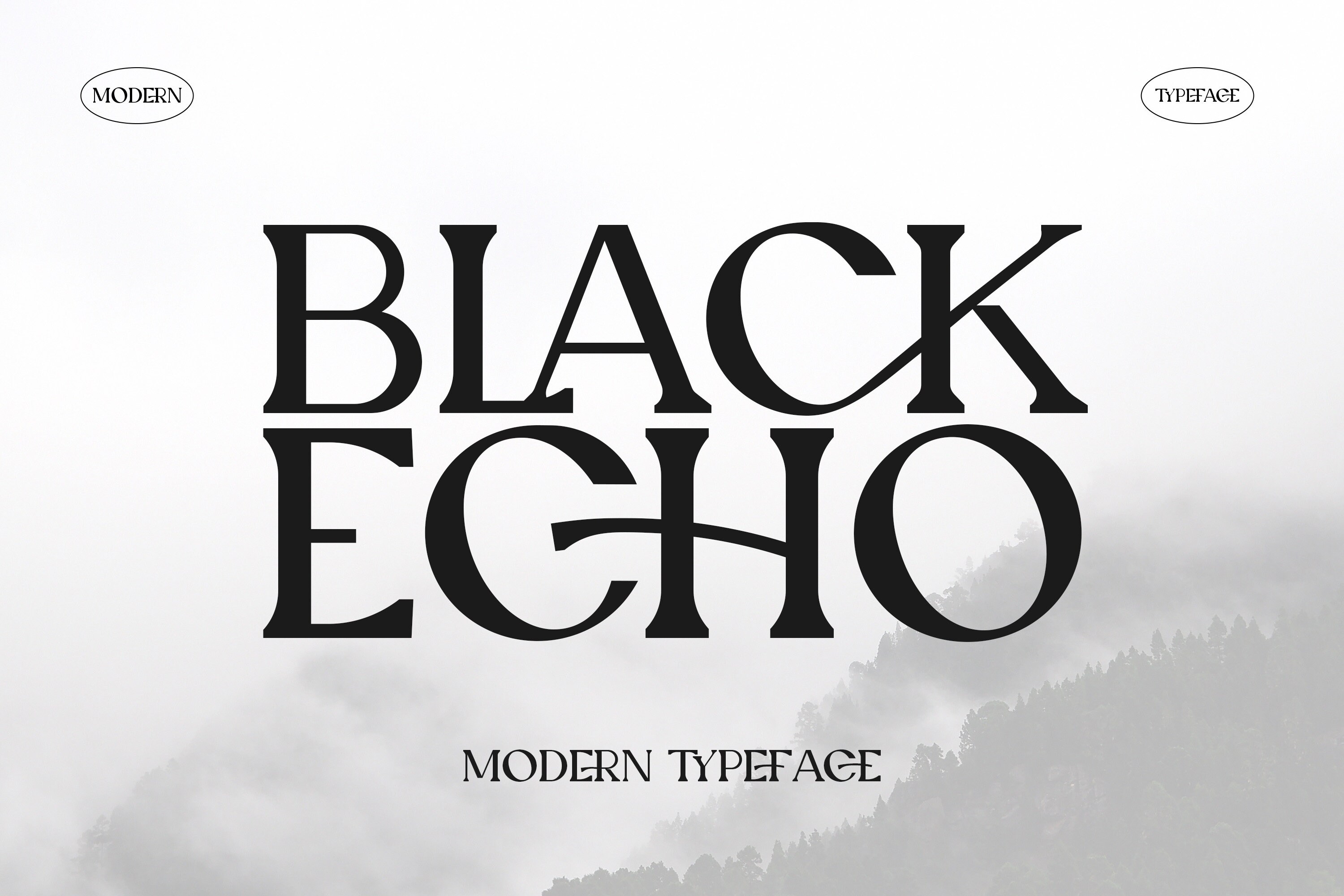 Black Echo Modern Ligature Font | Bold Serif Font | Branding & Logo Font - Etsy