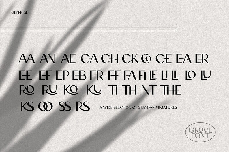Grove - Modern Ligature Sans Serif | Bespoke Font | Branding Font - Etsy