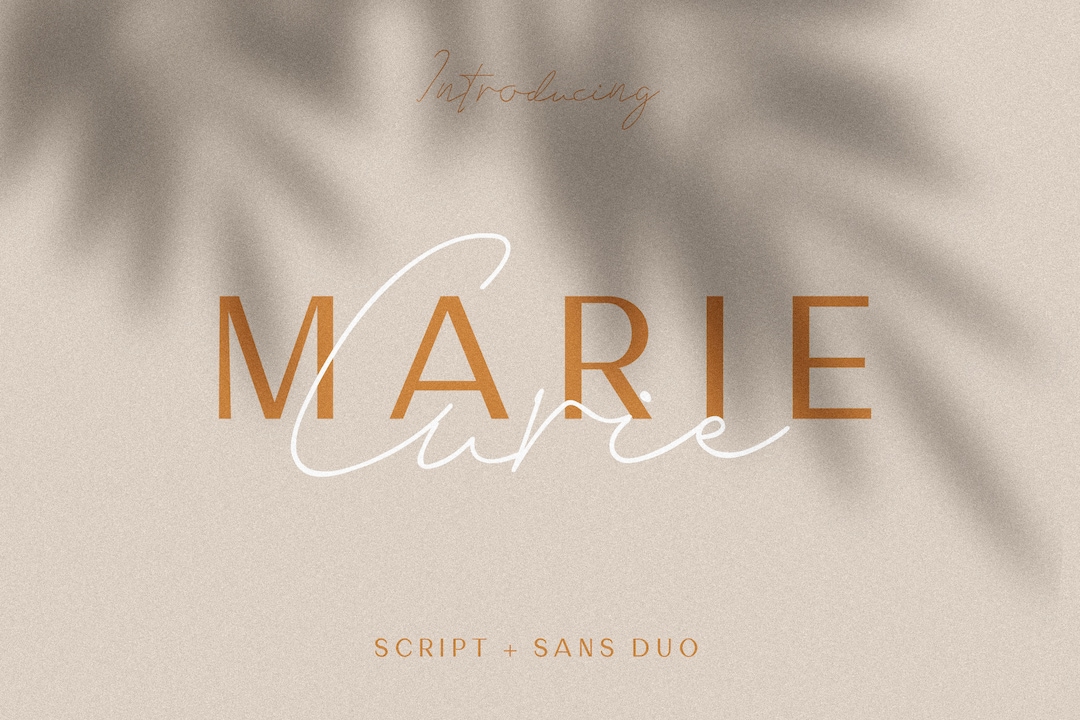 Marie Curie - Sans & Script | Script and Sans Serif Font Pair ...