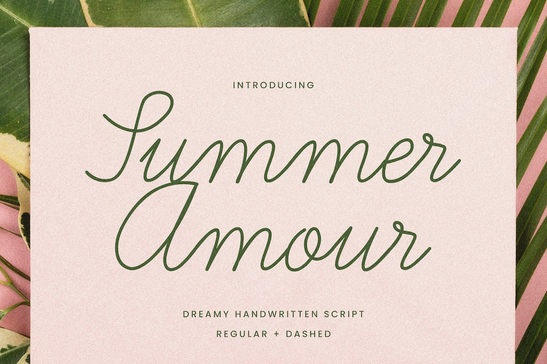 Summer Amour Romantic Script Graceful Font Romantic Wedding Font - Etsy