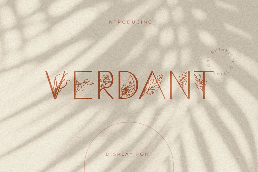 Verdant - Botanical Display Font - Etsy