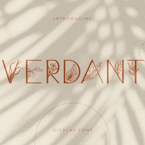 Verdant - Botanical Display Font - Etsy